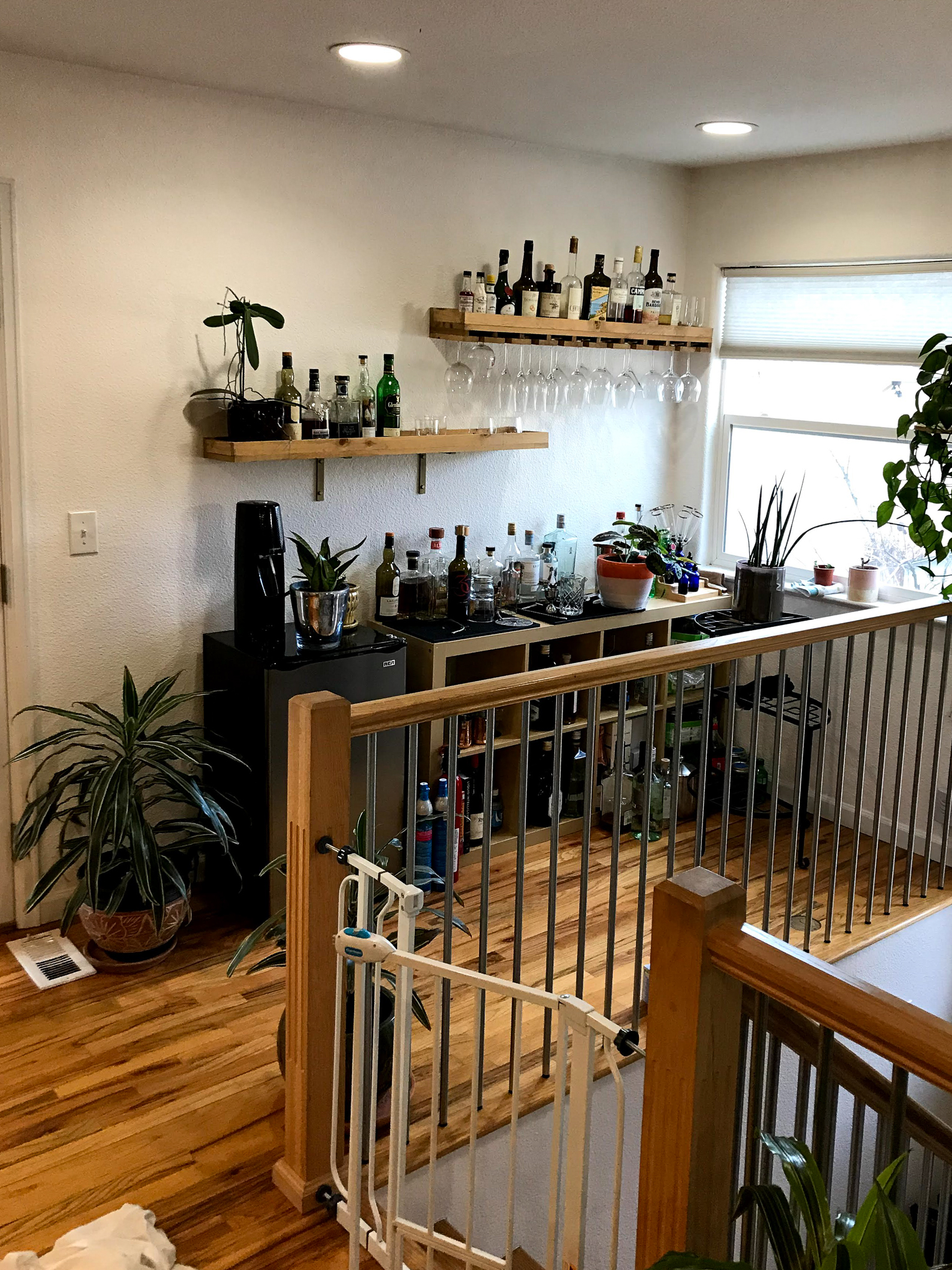 DIY Bar Cabinet Plans with Mini-Fridge & Sliding Doors - Mamá in Medellín